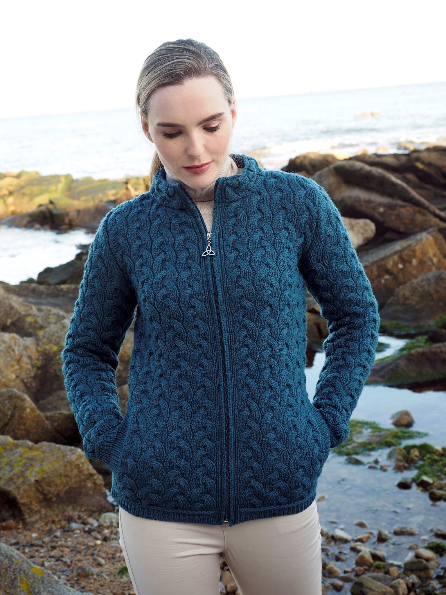 Women's Knitted Sweaters, Aran Cardigans, Irish Shawls and Cable Knit ...